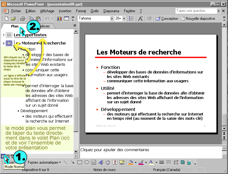 Intro à PowerPoint | Affichage Normal-Plan